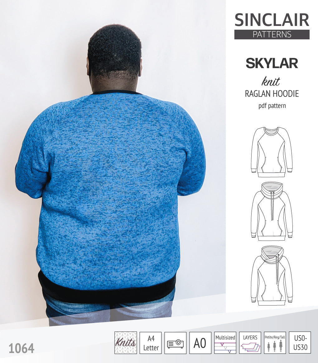Skylar knit raglan hoodie (PDF) – Sinclair Patterns