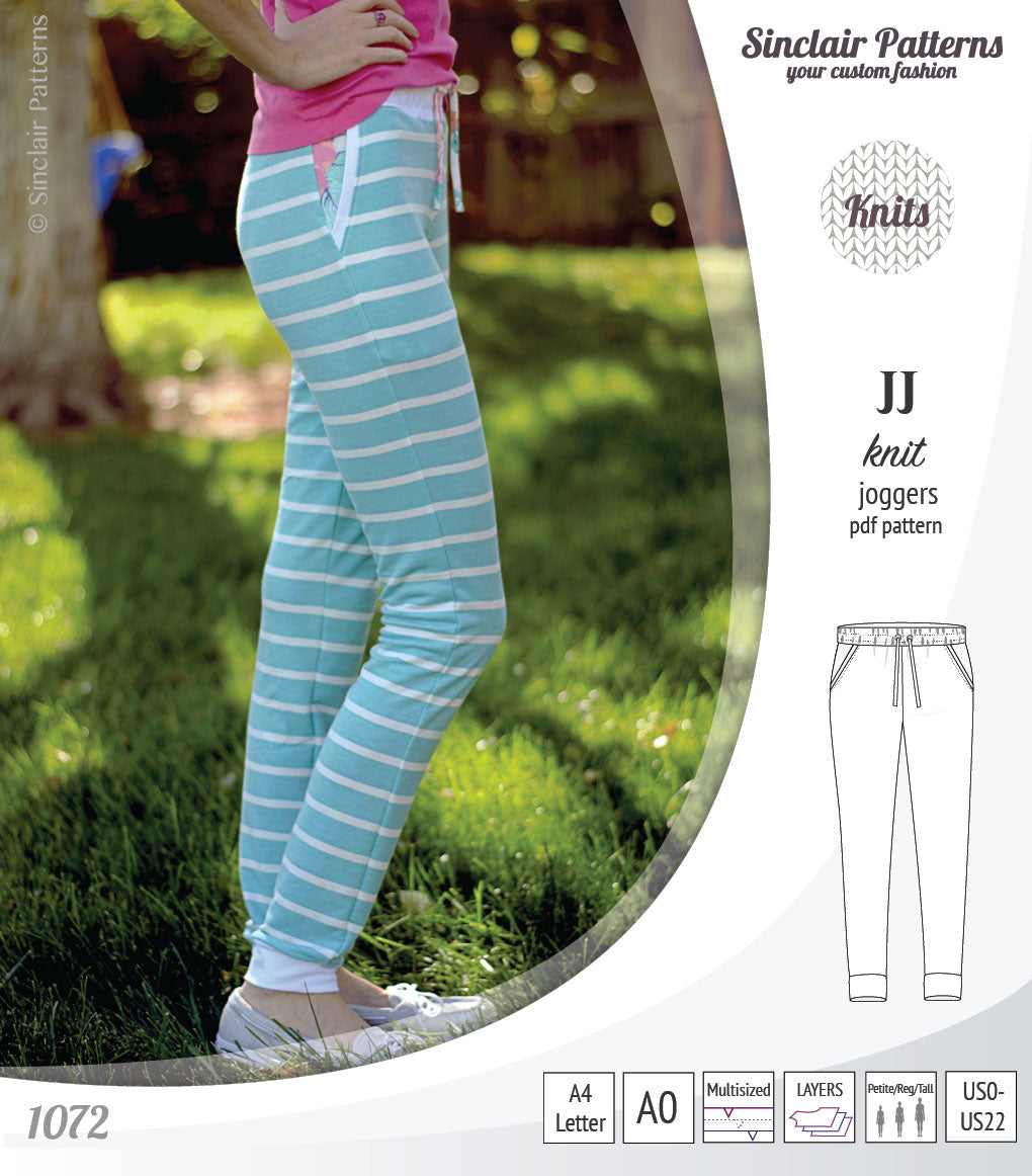 JJ knit classic joggers (PDF) – Sinclair Patterns
