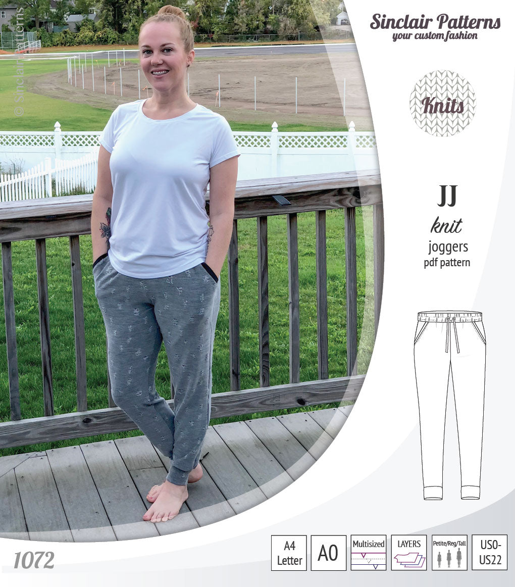 JJ knit classic joggers (PDF) – Sinclair Patterns