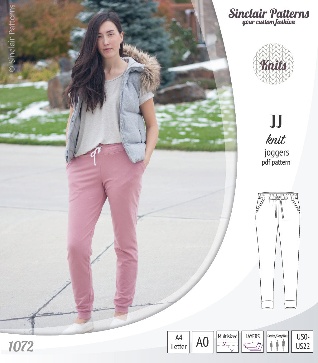 JJ knit classic joggers (PDF) – Sinclair Patterns