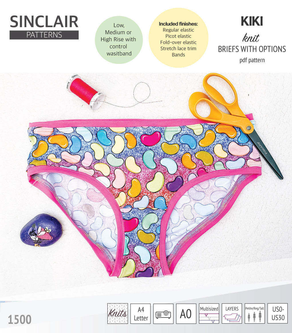 Kiki briefs / knickers / hipsters with low, medium and high rise ...