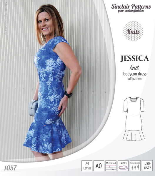 Jessica bodycon knit dress (PDF) - Sinclair Patterns