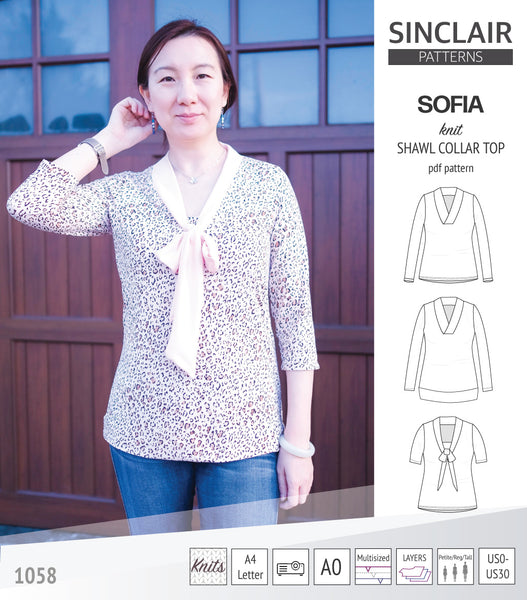 Sofia shawl collar classic sweater (PDF) - Sinclair Patterns
