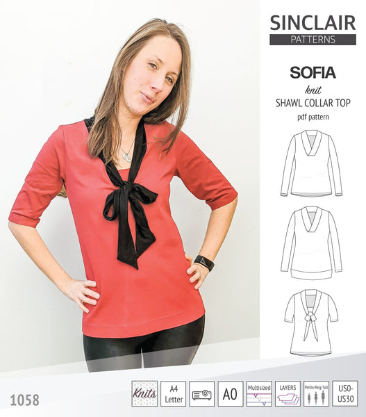 Sofia shawl collar classic sweater (PDF) - Sinclair Patterns