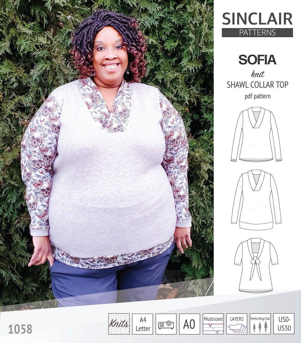 Sofia shawl collar classic sweater (PDF) – Sinclair Patterns