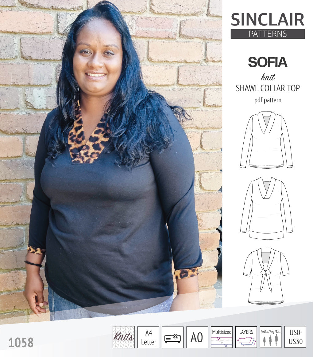 Sofia shawl collar classic sweater (PDF) – Sinclair Patterns