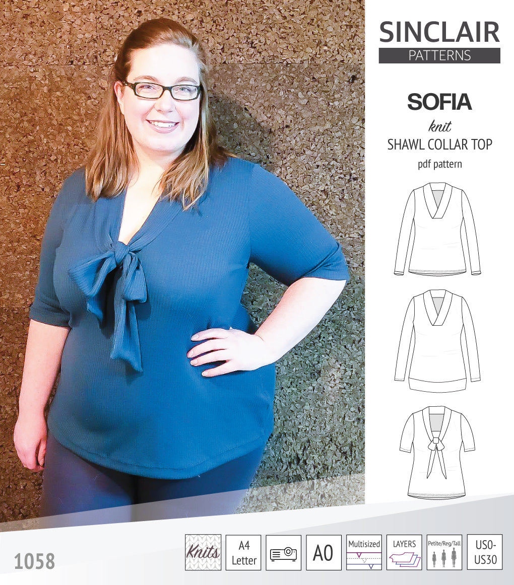 Sofia shawl collar classic sweater (PDF) – Sinclair Patterns
