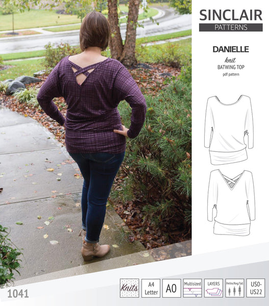 Danielle relaxed fit batwing knit top (PDF) - Sinclair Patterns