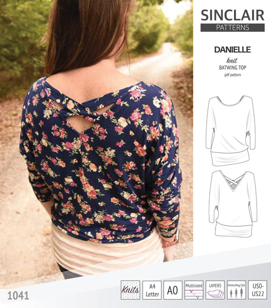 Danielle relaxed fit batwing knit top (PDF) - Sinclair Patterns