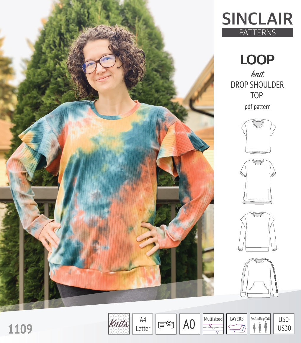 Loop drop shoulder knit top (PDF) – Sinclair Patterns