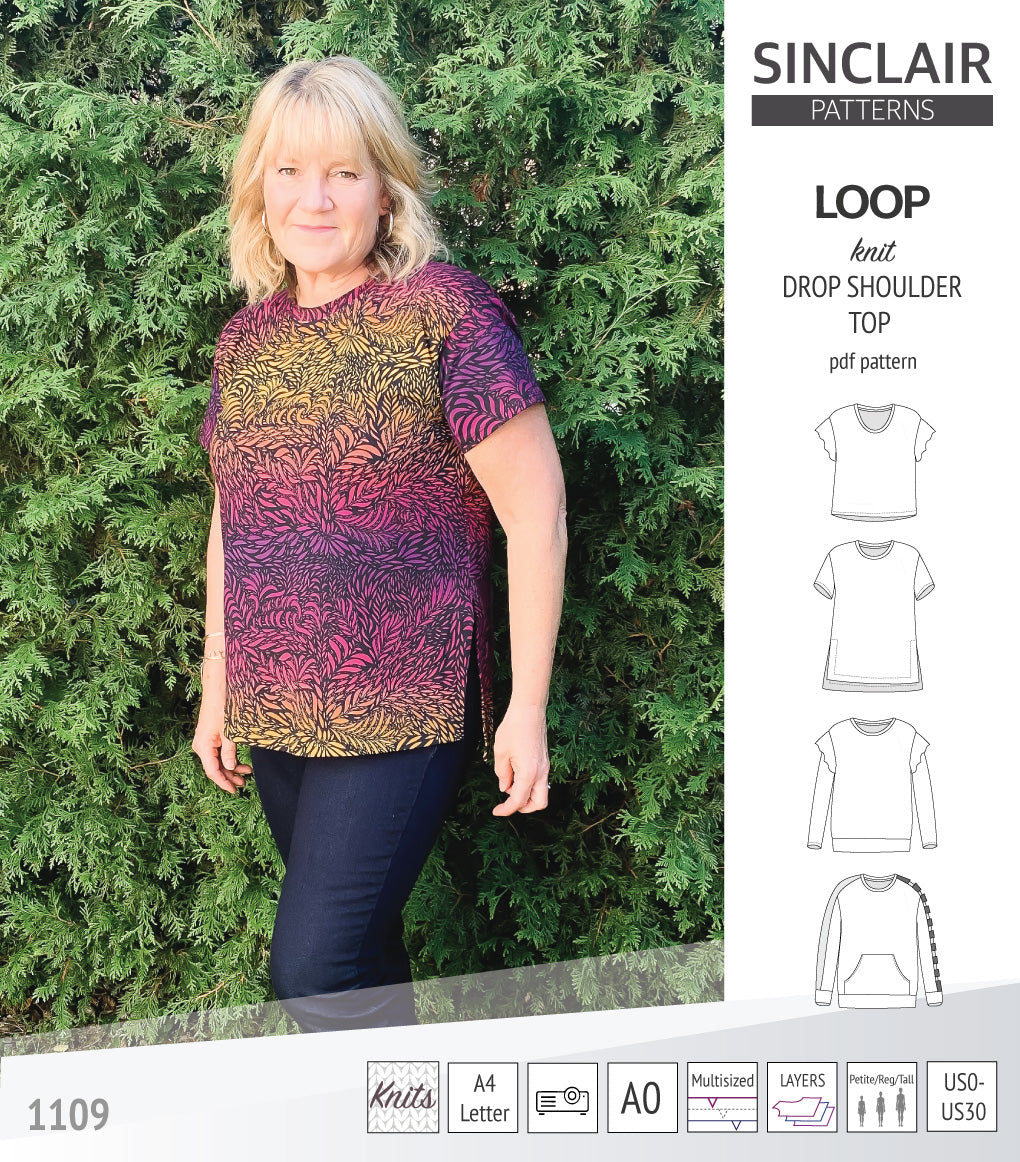 Loop drop shoulder knit top (PDF) – Sinclair Patterns