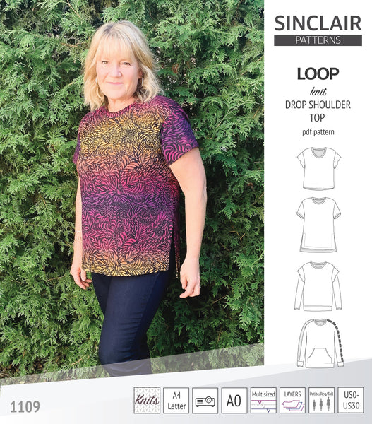 Loop drop shoulder knit top (PDF) - Sinclair Patterns