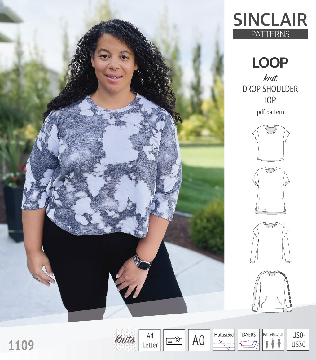Loop drop shoulder knit top (PDF) – Sinclair Patterns
