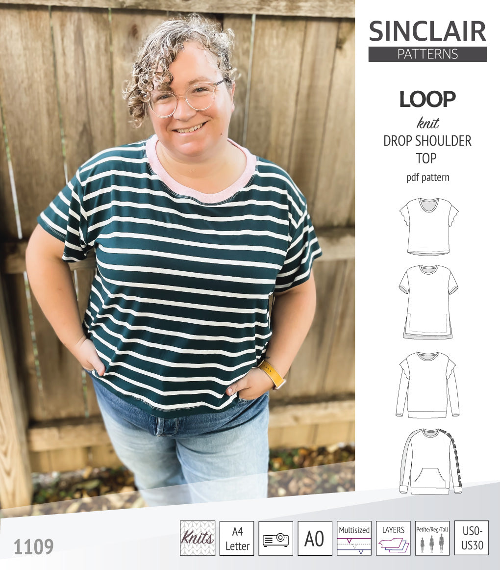 Loop drop shoulder knit top (PDF) – Sinclair Patterns