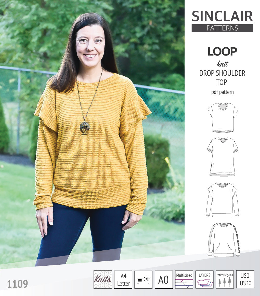 Loop drop shoulder knit top (PDF) – Sinclair Patterns