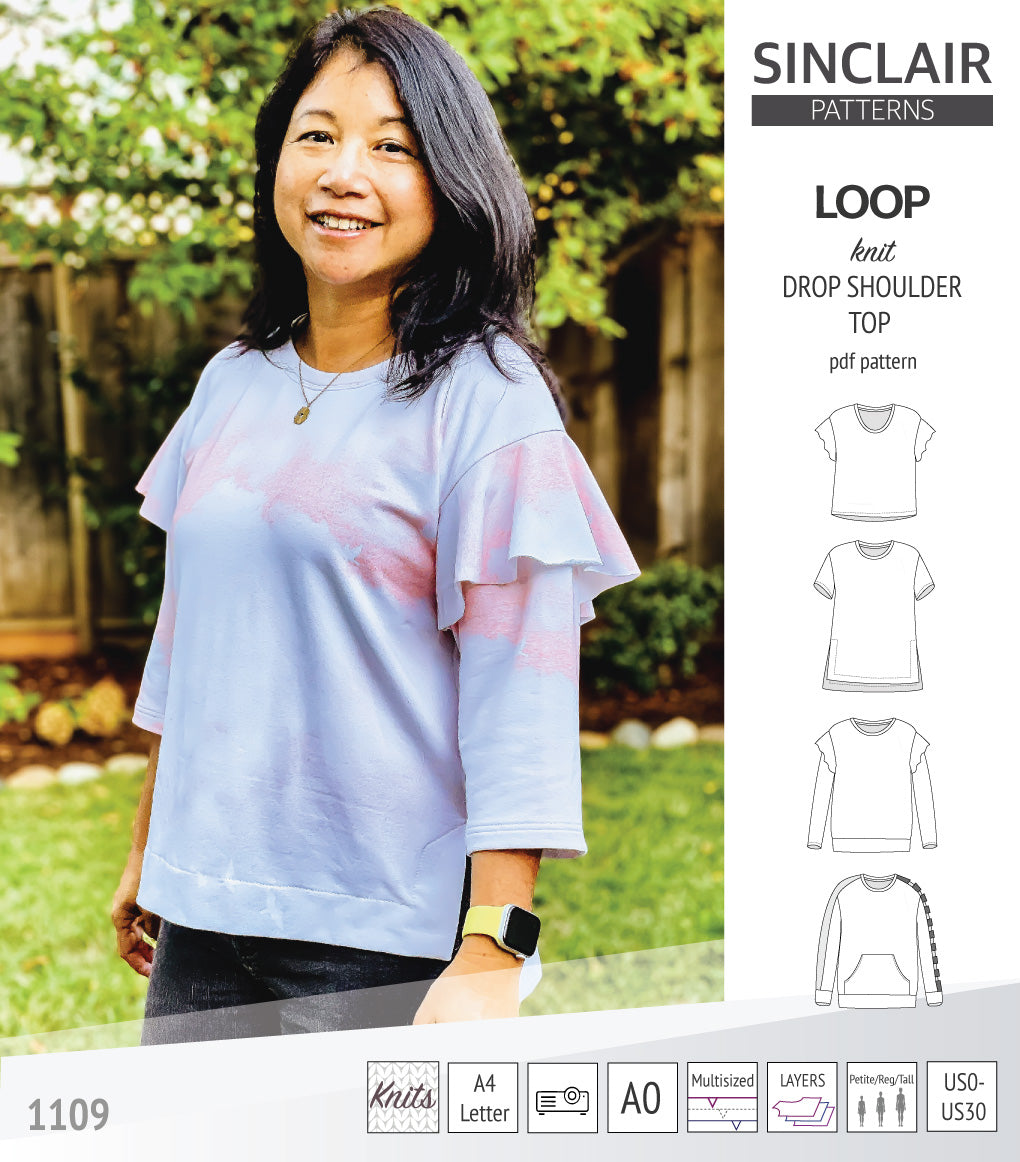 Loop drop shoulder knit top (PDF) – Sinclair Patterns