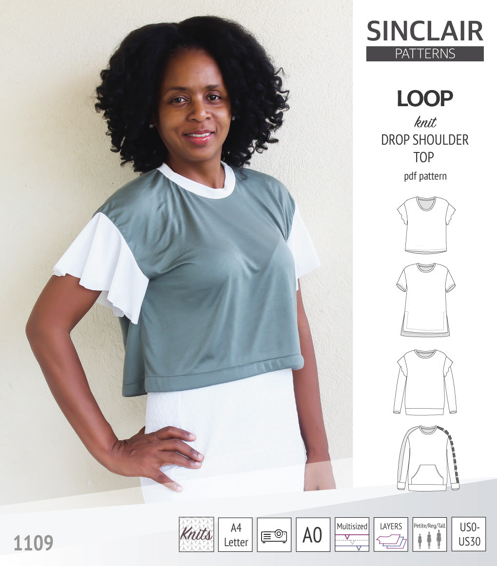 Loop drop shoulder knit top (PDF) – Sinclair Patterns