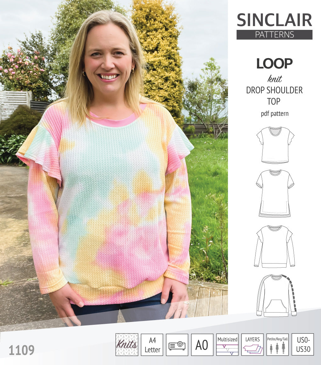 Loop drop shoulder knit top (PDF) – Sinclair Patterns